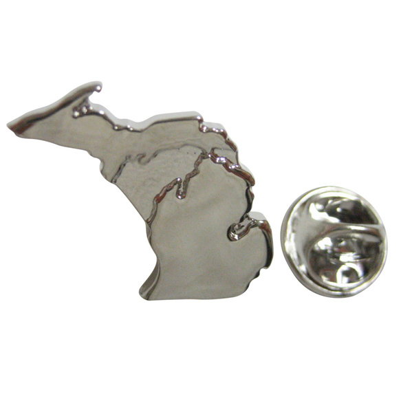 Kiola Designs | Accessories | Michigan State Map Shape Lapel Pin | Poshmark